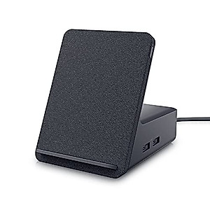 Dell Dual Charge Dock HD22Q - Fabric Wrapped Charging Stand, Type-C Connector, Qi Enabled Charging, Wake-on-Dock, Smartphone Rest, Power Button LED - Magnetite