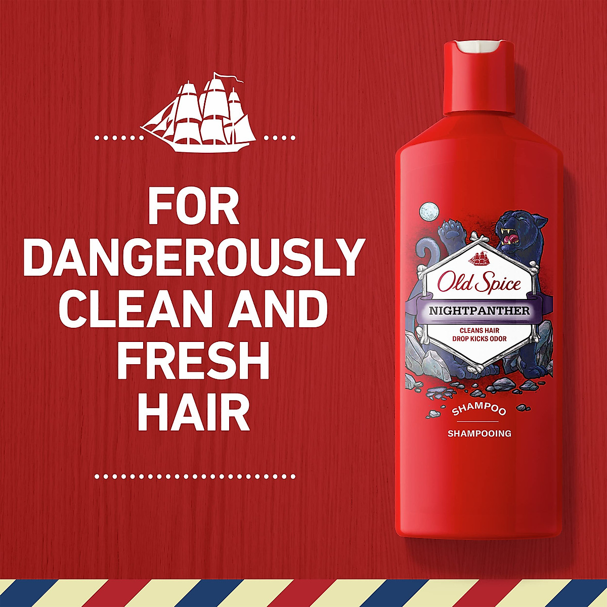 Old Spice Nightpanther Shampoo for Men, 13.5 fl oz