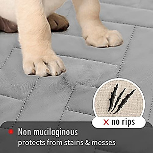 fuguitex Waterproof Dog Bed Cover Couch Cover for Pet Anti-Slip Blanket for Loveseat Sofa Recliner L-Shape Sofa Furniture Protrctor Cat Mat Pet Pad