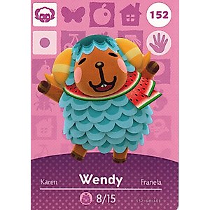 Nintendo Animal Crossing Happy Home Designer Amiibo Card Wendy 152/200 USA Version