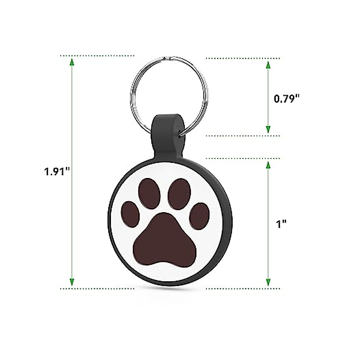 WhoseID QR Code Cat Tag, Modifiable Pet Online Profile Display Page, Multiple Emergency Contact, Silent Silicone Cat Tag, Collar Accessories, Personalized Cat Tag (Small Breeds - 1", Black & Black)