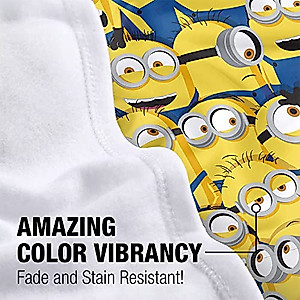 LOGOVISION Minions Blanket, 36"x58", Minion Group Fleece Blanket