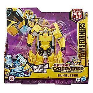Transformers Toys Cyberverse Ultra Class Bumblebee Action Figure, Combines with Energon Armor to Power Up, for Kids Ages 6 and Up, 6.75-inch, Yellow