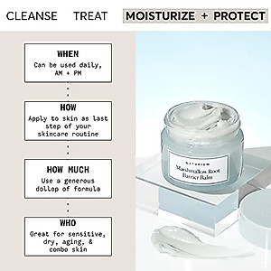 Naturium Marshmallow Root Barrier Balm, Face Balm Moisturizer for Hydrating Skin, Strengthening & Moisturizing Skincare, 1.7 oz