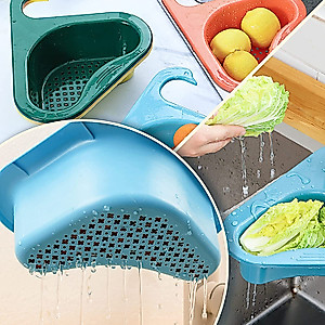 4 Pcs Swan Drain Basket, Sink Strainer Basket Kitchen Sink Strainer Multifunctional Kitchenware Triangle Sink Filter Kitchen Utensils Orange, Green, Yellow, Blue