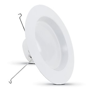 Feit Electric 5,6 inch LED Recessed Downlight, Pre,Mounted Trim, Standard E26 Base Adapter, Dimmable, High Output 120W Equivalent, 1290 Lumens, 45 Year Life, 3000K Bright White - LEDR56HO/930CA