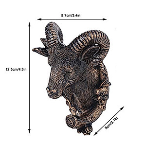 Animal Shape Decoration Hook Creative Coat Hook Wall Hanging Bag Hanger Clothing Hooks Hanging Racks Wall Towel Hanging Hook for Bathroom Bedroom(Goat-Shape)