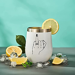 Bachelorette Gifts for Bride - Stainless Steel Wine Tumbler with Lid 12oz for Bride to Be Gifts, Bridal Shower Gift, Bachelorette Gifts, Engagement Gifts, Wedding Gifts, Funny Newlywed Cup Gifts