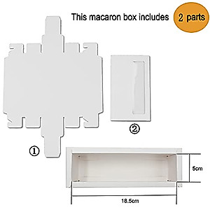 Macaron Packaging Box Macaron Gift Giving boxes, Pastry Boxes, Chocolate Dessert Treat Packaging with Clear Window (WHITE 8)