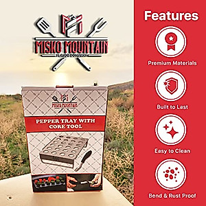 Misko Mountain Flavor Company Pepper Cooking Tray with Core Tool