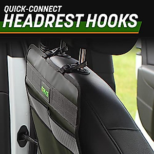 Drive Auto Kick Mats - Car Seat Back Protector, Reversible Backseat Child Kick Guard Protects Automotive Leather Fabric from Dirt - Industrial Strength Auto Mat - Black (2 Pack)