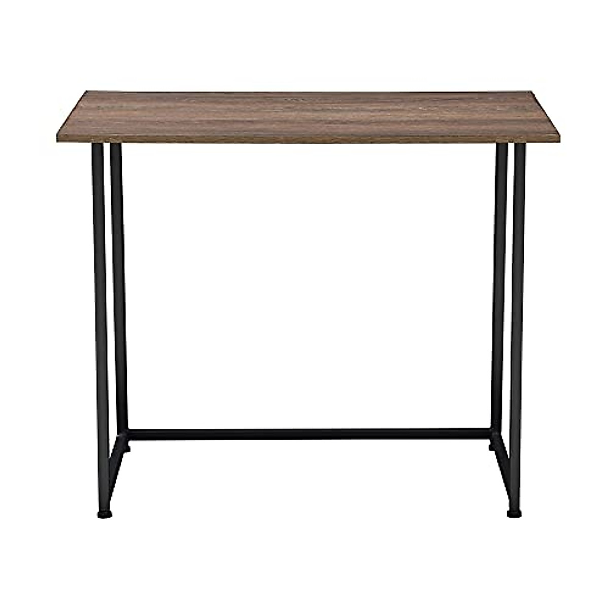 ReadyNow 35.5" Foldable Computer, Space-Saving Compact Writing Desk, Mobile Workstation with Adjustable Levels Pads, Brown