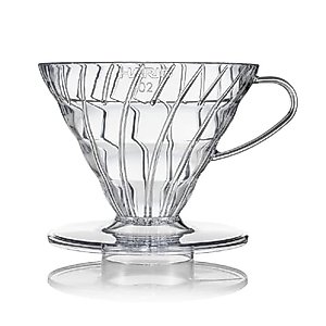 Hario V60 Plastic Coffee Dripper, 02, Clear