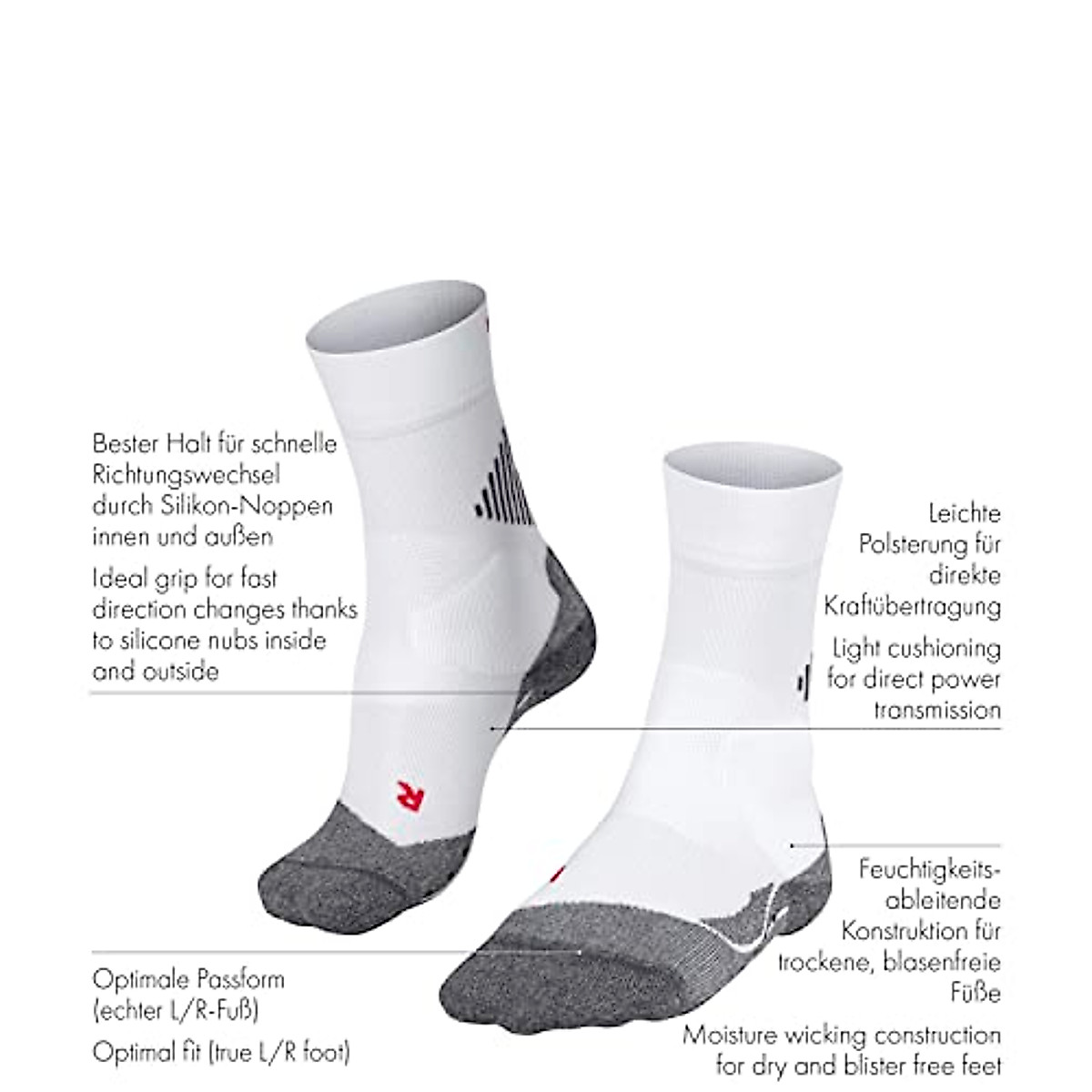 FALKE Standard 4 Grip U SO, Black (Black 3019), 10.5-11.5