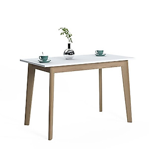 Mod-Arte Doco Modern MDF and Engineered Wood Office Desk in Oak/White