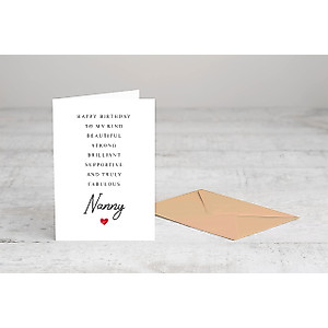 Nanny Birthday Card Poem - Amazing Nanny Gift - Birthday Card Nanny - Special Nanny Birthday Card - Birthday Card For Nanny