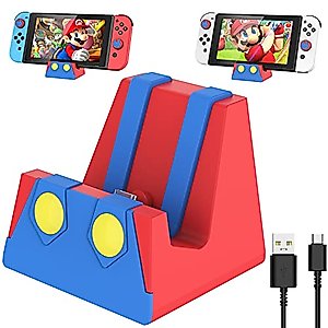 HEIYING Charging Dock for Switch, Switch Lite and Switch OLED - Portable Charger Base Stand with Type C Port