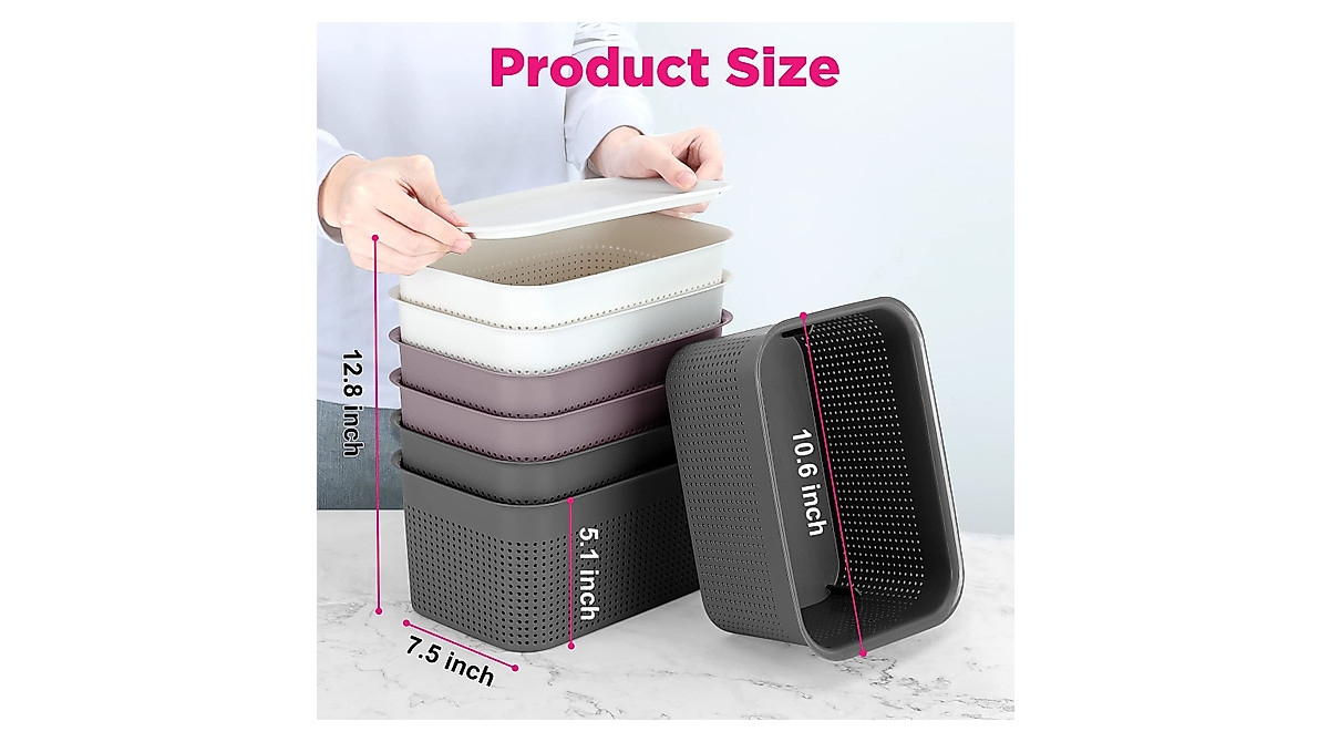AREYZIN Plastic Storage Bins with Lid for Organizing Space