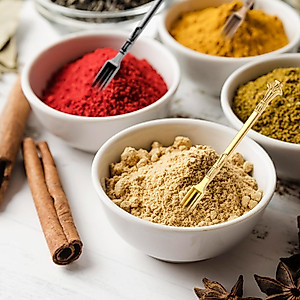 Mini Spoons Set of 4 Mini Shovel Spice Spoon Small Spoons for Spice Small Salt Spoon Mini Spatulas Spoon Tiny Spoons for Powder Small Gold, Silver, Antique Brass, Black Gray Spoons