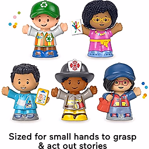 Fisher-Price Little People Surprise & Sounds Home [Amazon Exclusive] & Little People Community Heroes, Figure Set Featuring 5 Character Figures for Toddlers and Preschool Kids Ages 1 to 5 Years