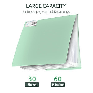 A3 Diamond Painting Storage Book for Diamond Painting Kits, 30 Pages Diamond Art Storage Presentation Book for 60 Diamond Painting Pics, Diamond Painting Portfolio Folder for Artwork, 16.5x12.1in