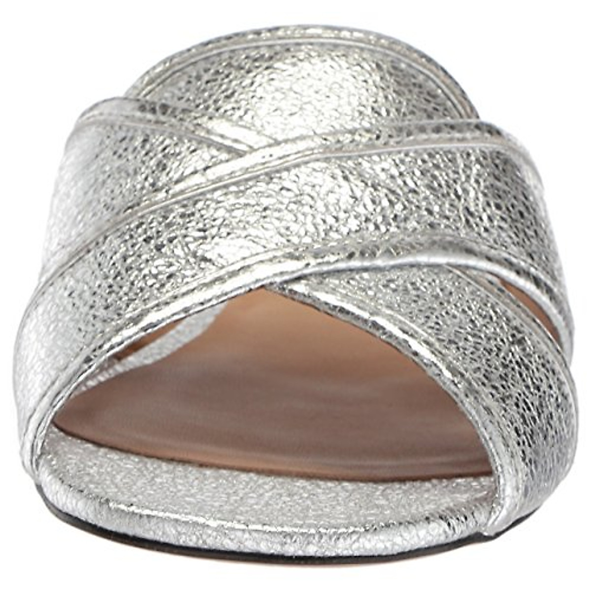 Marc Jacobs Women's AURORA FLAT SANDAL Slide, silver, 36 M EU (6 US)