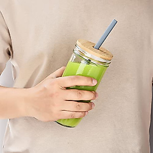 ALINK 8-Pack Reusable Silicone Straws - Long Flexible Rubber Silicone Drinking Straws for RTIC/Yeti 30 oz Tumblers, Jars, with 2 Cleaning Brush