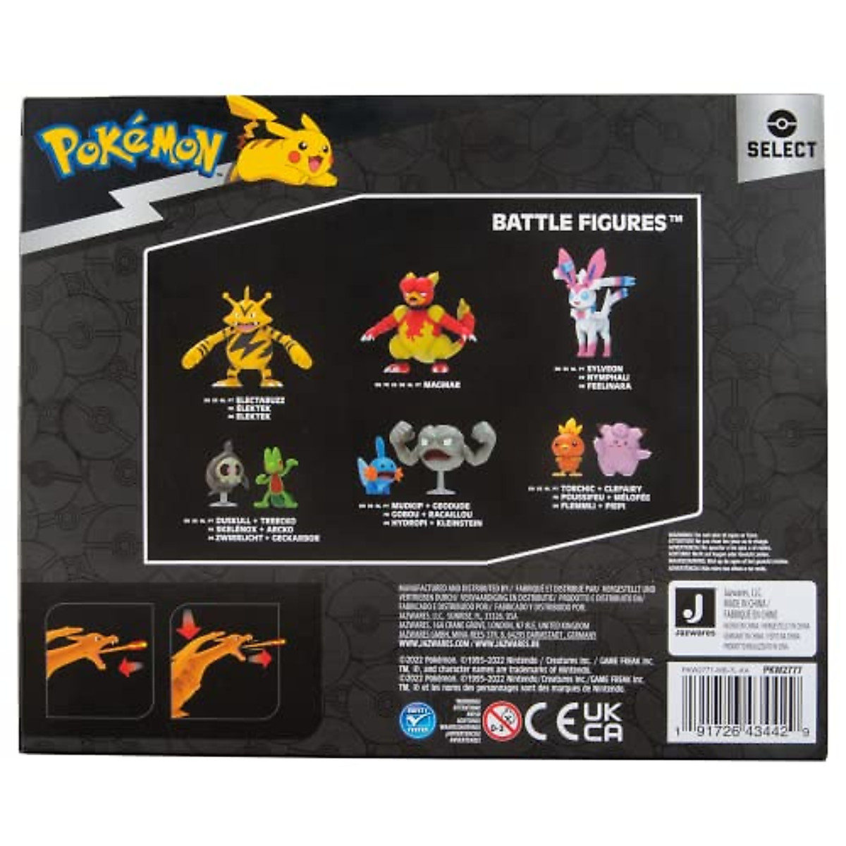 Pokémon Select Evolution 3 Pack - Features 2-Inch Charmander, 3-Inch Charmeleon and 4.5-Inch Charizard Battle Figures