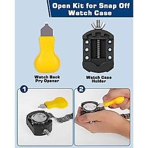 Vastar Watch Repair Kit, Watch Battery Replacement Tool Kit, Watch Link Removal Tool Kit, Watch Band Link Pin Tool Set with Carrying Case