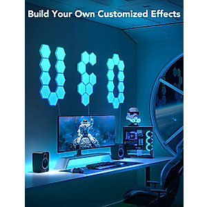 Govee Glide Hexa Light Panels, RGBIC LED Hexagon Wall Lights, Wi-Fi Smart Home Decor Creative Lights with Music Sync, Works with Alexa Google Assistant for Living Room, Bedroom, Gaming Rooms,10 Pack
