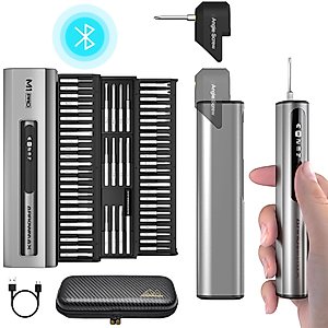 AM ARROWMAX 7.4V Mini Electric Screwdriver & Removable Angle Screw, 60 in 1 Precision Electric Screwdriver Set, Repair Tool Set For Phone Camera Watch Laptop (M1 PRO PLUS)
