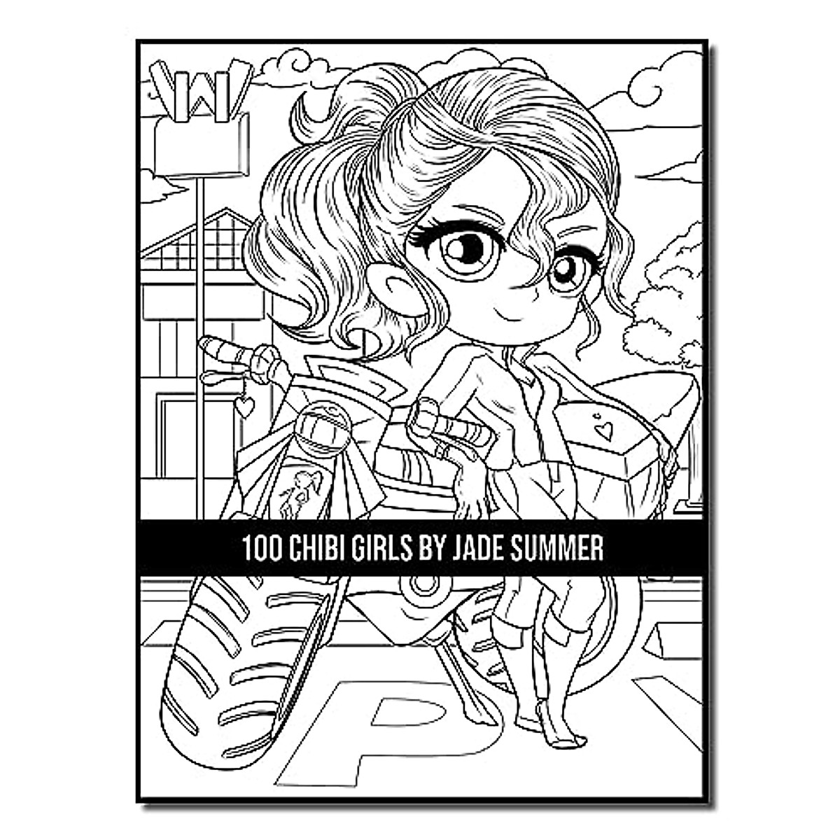 100 Chibi Girls: An Adult Coloring Book Collection with Cute Girls, Fantasy, Horror, Christmas, and More!