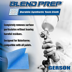 GERSON 12 Blend Prep Dry Tack Cloths 12 Pack - Tack Cloth for Removing Dust, Durable, 9"x18"