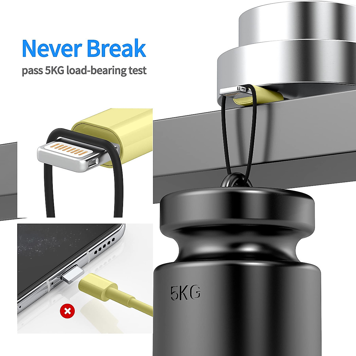 iPhone Charger, [Apple MFi Certified] 2Pack 3ft Fast Lightning Cord for Long iPhone Charger Cord, Apple Charging Cable Cord for iPhone 12/11 Pro/11/XS MAX/XR/8/7/6s/6/5S/SE iPad/Air Original Yellow