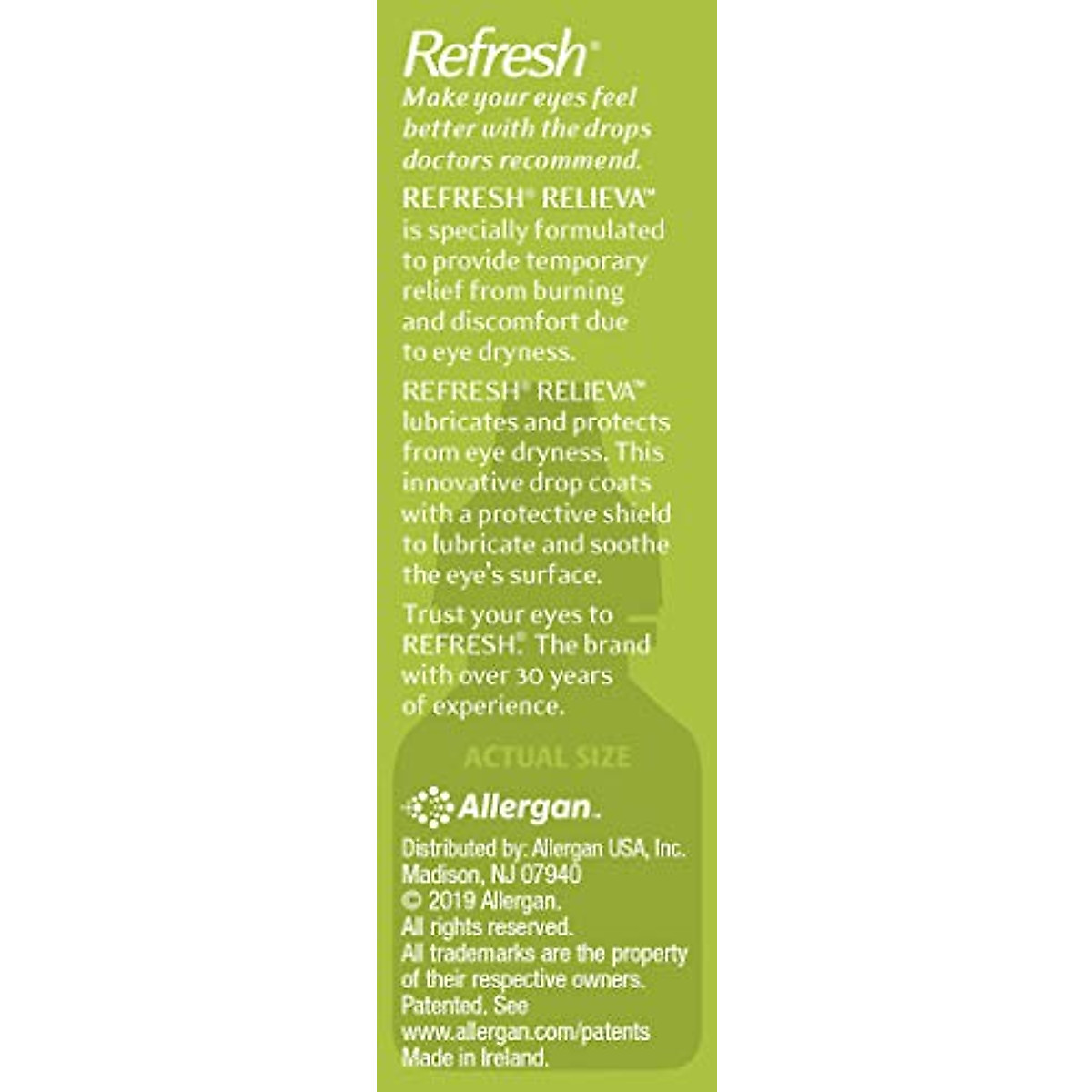 Refresh Relieva Lubricant Eye Drops, 0.33 Fl Oz Sterile, Packaging may Vary