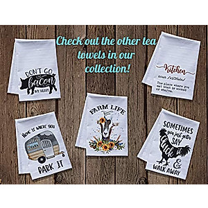 I Wet My Plants Funny Kitchen Towel - Premium 27"x27" Flour Sack Tea Towel, Dish cloth for Drying Dishes - Made in the USA