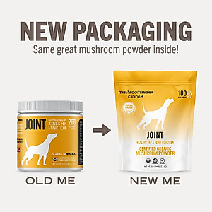 Om Mushroom Matrix Pet - Canine | Joint & Hip Function | USA Grown Human-Grade Organic Mushroom Powder Pet Supplement | Promotes Resilient Bones & Joints for Dogs & Cats | 200 Grams, 7.1 oz