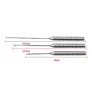 Uxsiya Baiting Needle Tool 3 in 1 Aluminum Alloy Fishing Bait Needle Set Fish Drill Tackle Baiting Rig Tool for Making Rigs