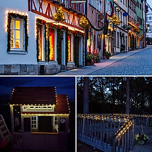 BHCLIGHT Purple Solar Halloween Lights,2-Pack Each 72FT 200 LED Solar String Lights with 8 Lighting Modes, Waterproof Solar Outdoor Halloween Decorations (Purple)