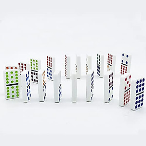 ESSAJOY Mexican Train Dominoes Set Dominoes Set for Adults Double 12 Dominoes 91 Tiles Dominoes Set (Mexican Train Dominoes Set) (Mexican Train Dominoes)