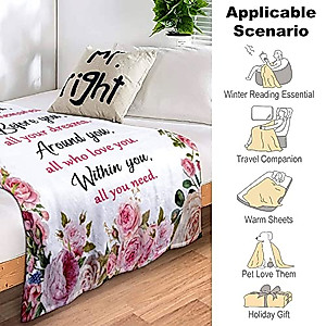 Eliber Happy 60th Birthday Gifts for Women Blanket 60th Birthday Decorations Throw Blanket Birthday Gift Ideas for 60 Year Old 60"X50"