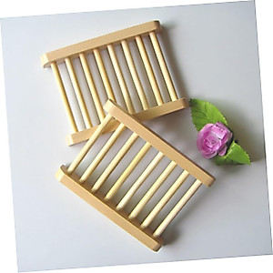 Zerodeko 1 Set Soap Organizer Soap Draining Holder Soap Ravk Bathroom Accessories Bathroom Wooden Soap Holder Bathroom Wooden Soap Case Foaming Net Bamboo Soap Dish Handmade Soap