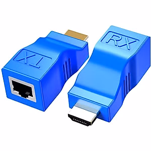 SNLLMZI HDMI to RJ45 Extender, HDMI to RJ45 Ethernet Network Converter Over by Cat5-e/6 Cable Splitter 1080p up to 30m/98ft Repeater for HDTV HDPC PS4 STB