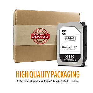HGST Ultrastar He8 HUH728080ALE604 8TB 7200 RPM SATA 6Gb/s 3.5in 128MB 512e HDD (0F23668) (Renewed)