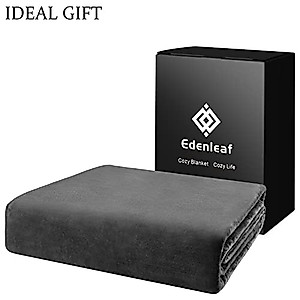 Edenleaf Oversized Blanket 120x120 Inches, Giant Huge Blanket 10'x10' Blanket for Bed, Sofa,Travel and Camping, Extra Large Big Soft Blanket Fits The Whole Family and Outdoor, Dark Grey 10x10 Blanket
