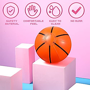 Yunsailing 50 Pcs Mini Beach Balls Bulk, 4.3 Inch Mini Inflatable Beach Ball, Basketballs Beach Toys Pool Toys for Hawaiian Party Decorations Summer Theme Party Favor for Pool Games Water Games