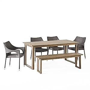 Christopher Knight Home 315627 Aggie Dining Set, Gray