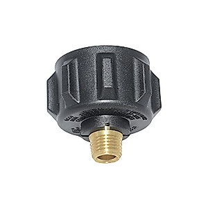 Aobbmok 100% Solid Brass QCC1 Propane Adapter Gas Regulator Valve Fitting with Type 1 Connection and 1/4 Inch Male Pipe Thread