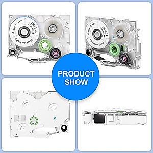 MarkDomain Replacement for Brother TZe-231 TZ-231 P Touch TZe TZ Tape 12mm 0.47 inch Laminated Black on White Label Tape, Compatible with Brother PT-D210 PT-D220 PT-H110 PT-D600 Label Makers, 3-Pack