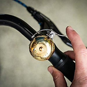 Portland Design Works | King of Ding II Brass Bell, Coming in Hot Edition, Gold, 22.2-25.4mm Handlebars
